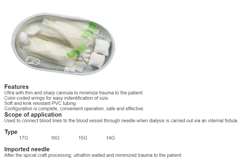 Sterial Fistula Kit - Buy Sterial Fistula Kit, Electronic Infusion Pump ...